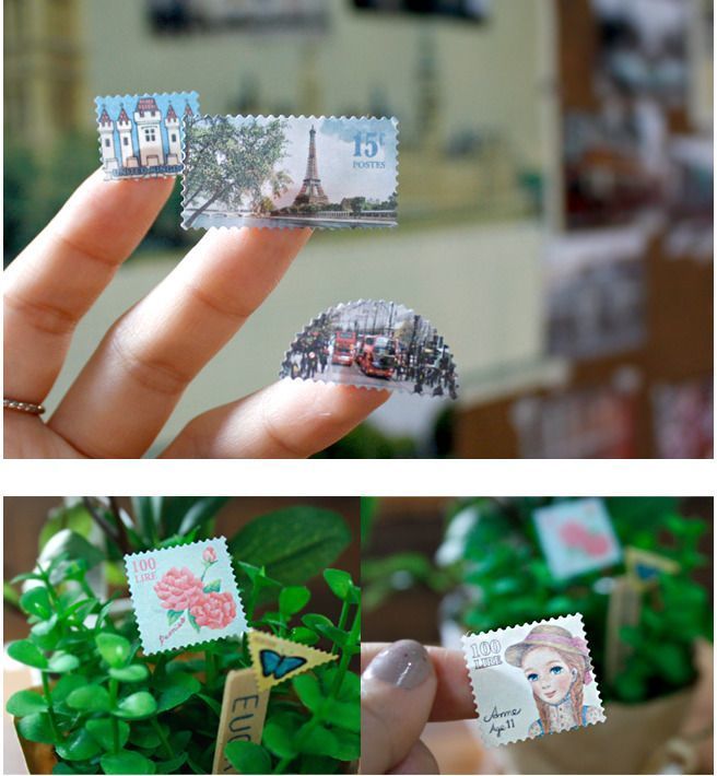 MochiThings: Classic Vintage Stamp Sticker Set