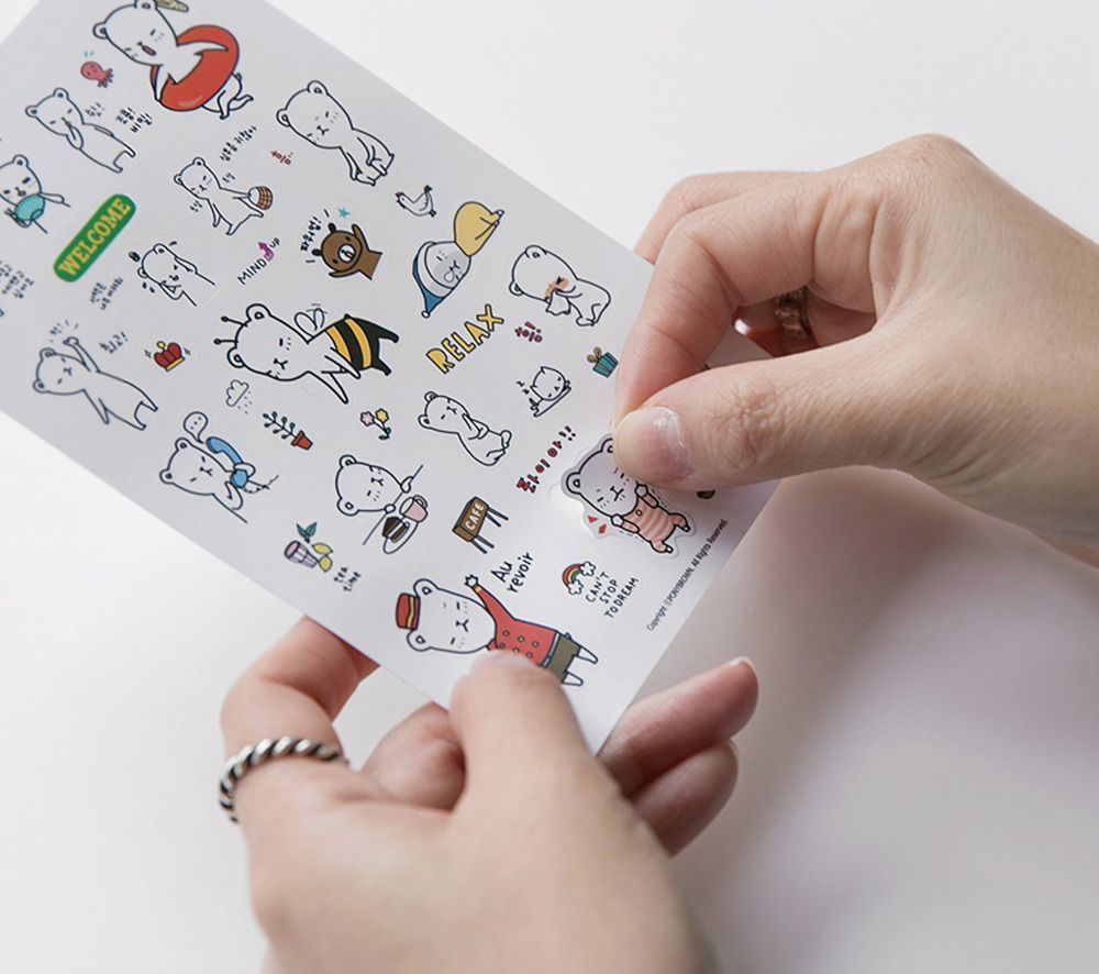 MochiThings: Buha Bear Paper Deco Sticker