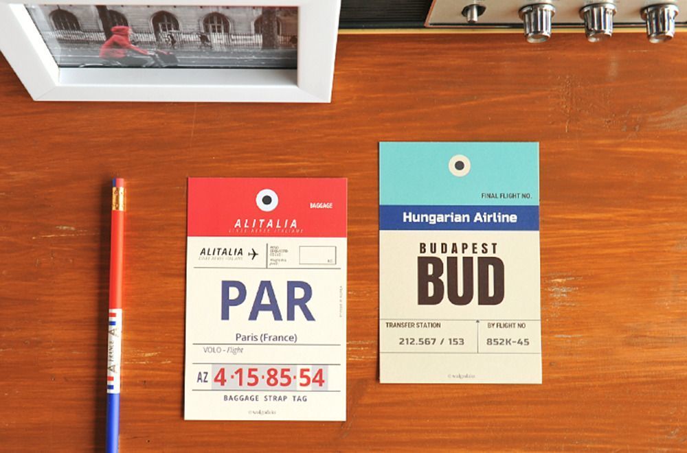 MochiThings: Airline Tag Postcard Set