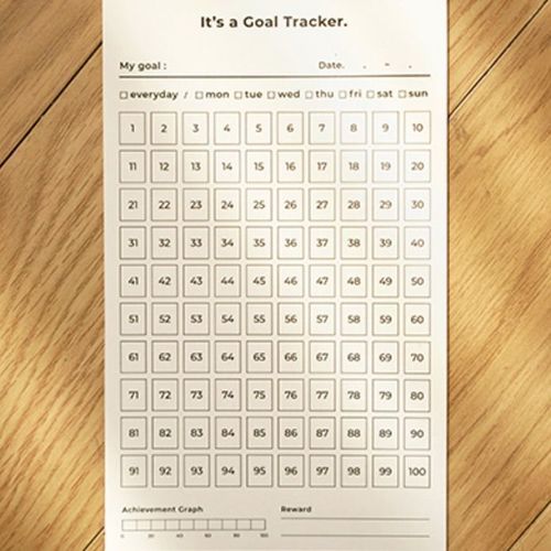 MochiThings: 100 Days Goal Tracking Sheets
