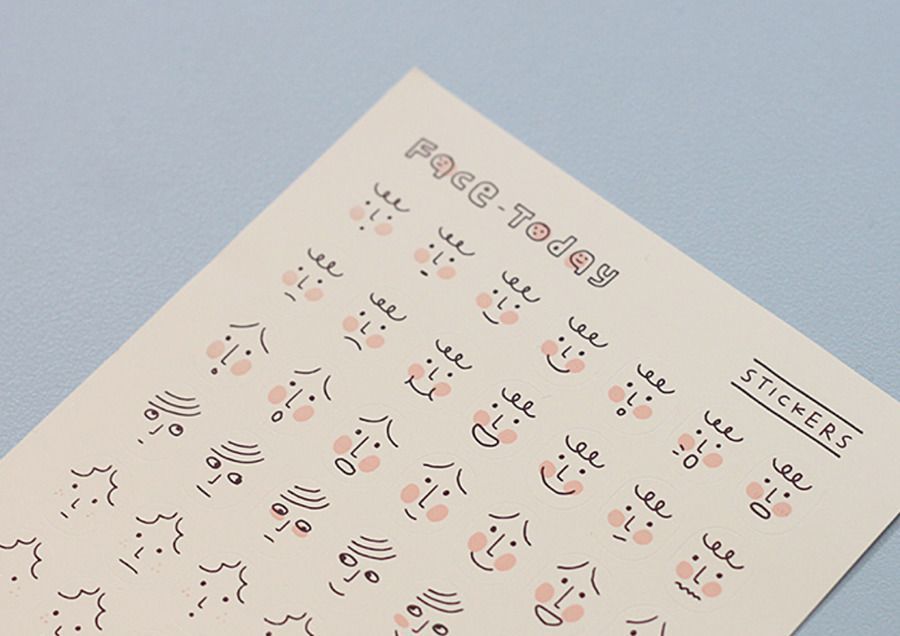 MochiThings: Face Mood Sticker Set