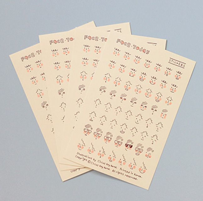 MochiThings: Face Mood Sticker Set