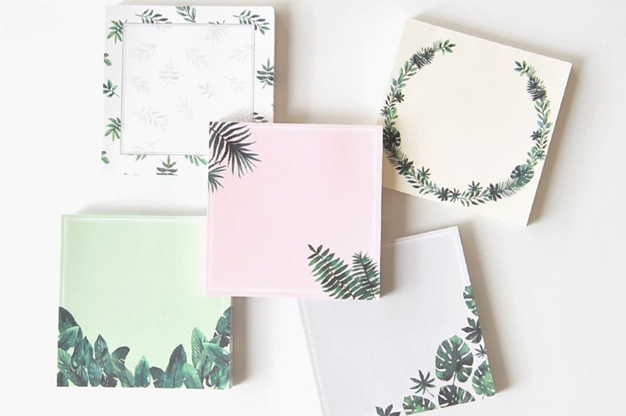 MochiThings: Tropical Leaf Memo Pad Set