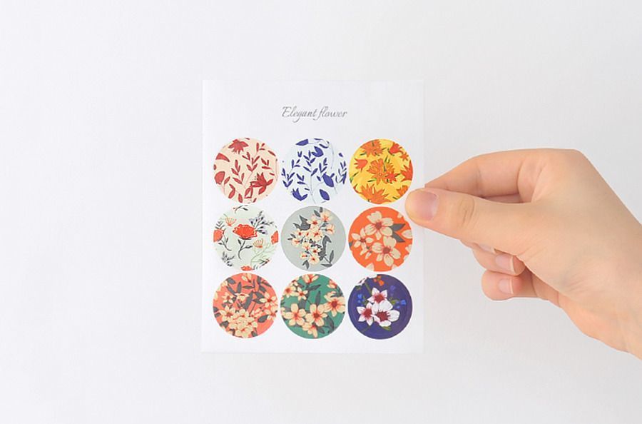 MochiThings: Elegant Round Sticker Set