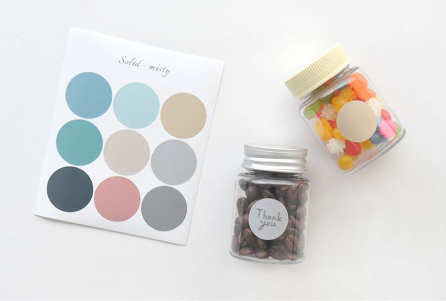 MochiThings: Solid Round Sticker Set