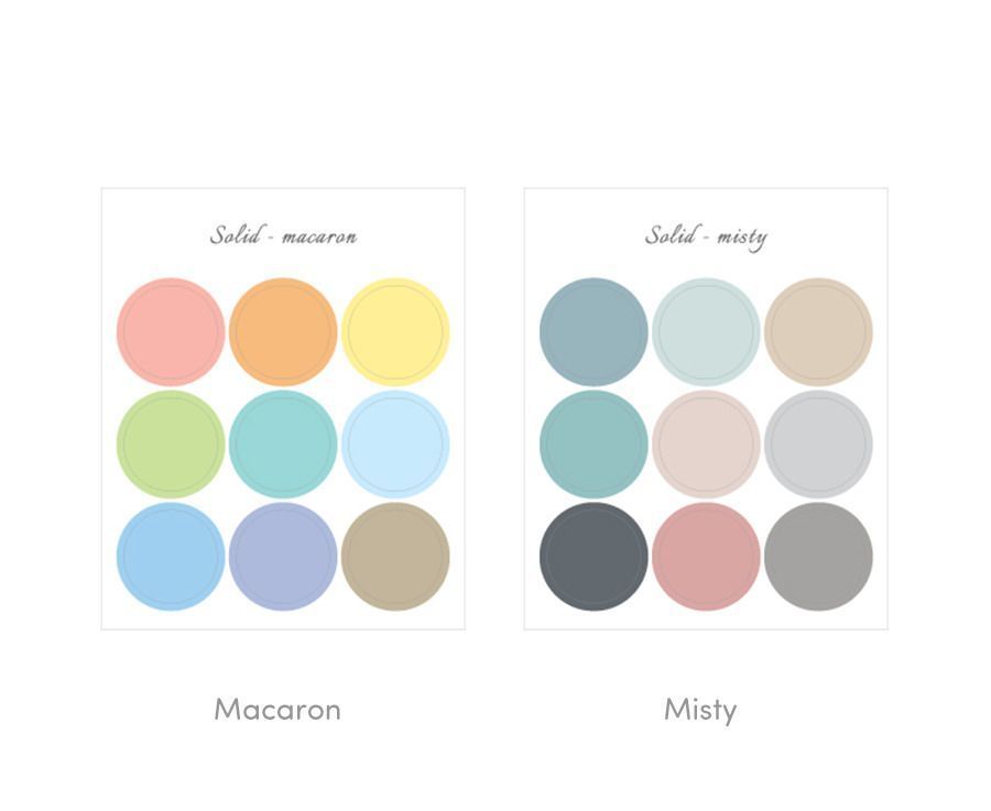 MochiThings: Solid Round Sticker Set