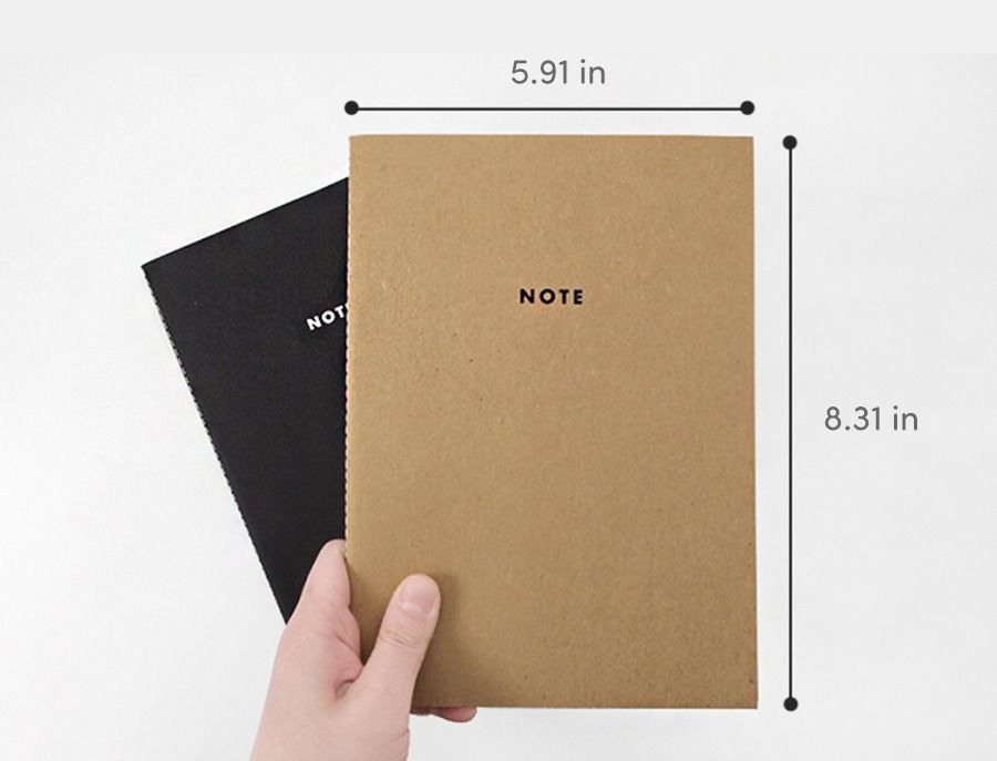 MochiThings: Basic Stitched Plain Notebook