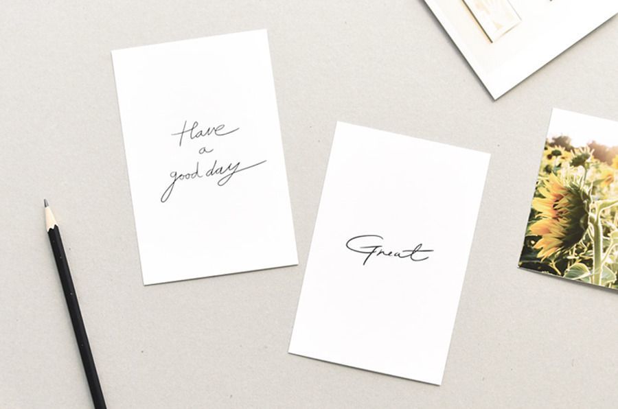 MochiThings: Calligraphy Message Postcard