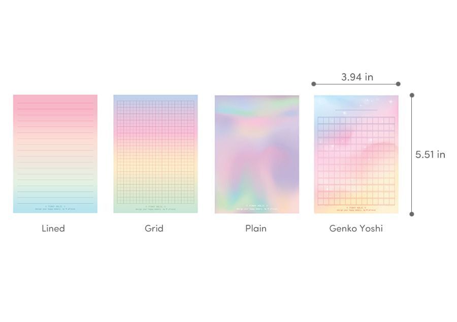 MochiThings: Gradient Letter Notepad