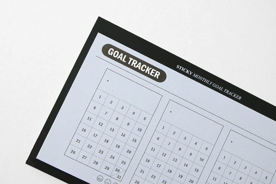 MochiThings: Monthly Goal Tracking Sticky Note