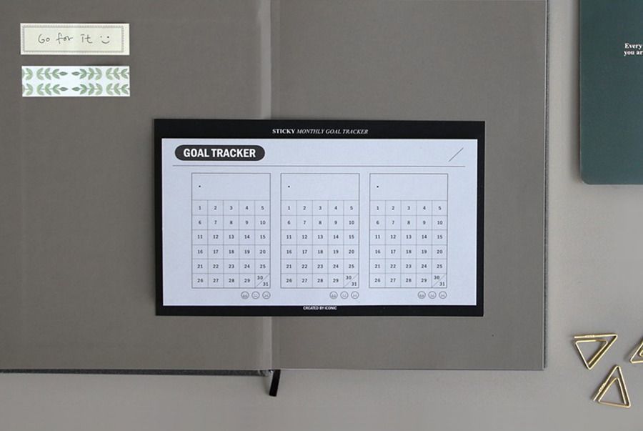 MochiThings: Monthly Goal Tracking Sticky Note