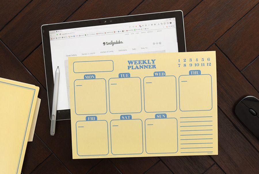 MochiThings: Retro Weekly Planner Pad