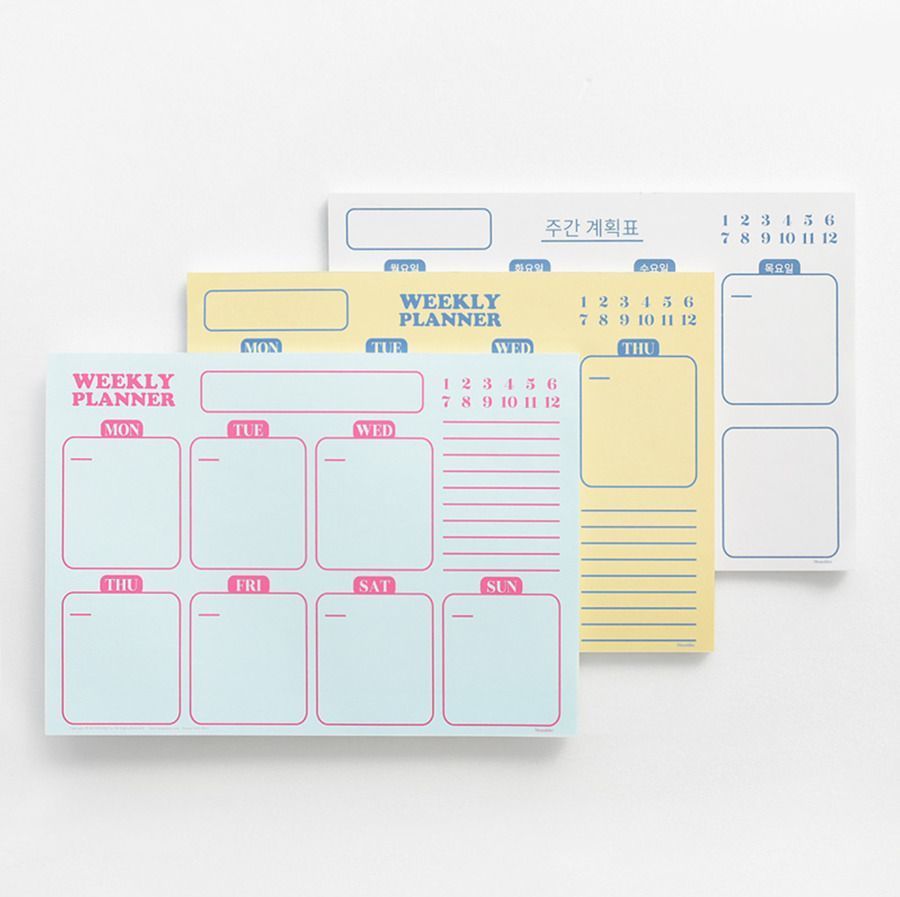 MochiThings: Retro Weekly Planner Pad