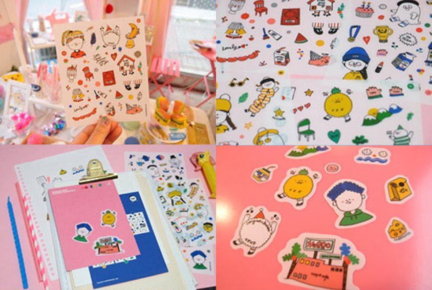 MochiThings: Pompon Drawing Sticker Set