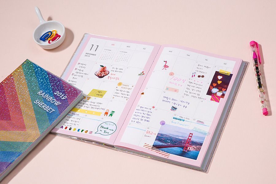 MochiThings: 2019 Rainbow Sherbet Daily Planner