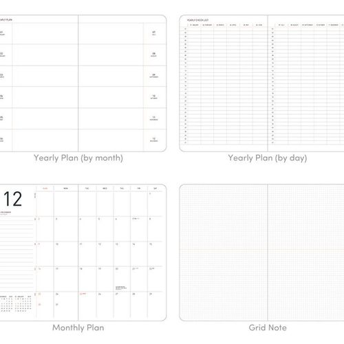 MochiThings: 2019 Natural Monthly Planner