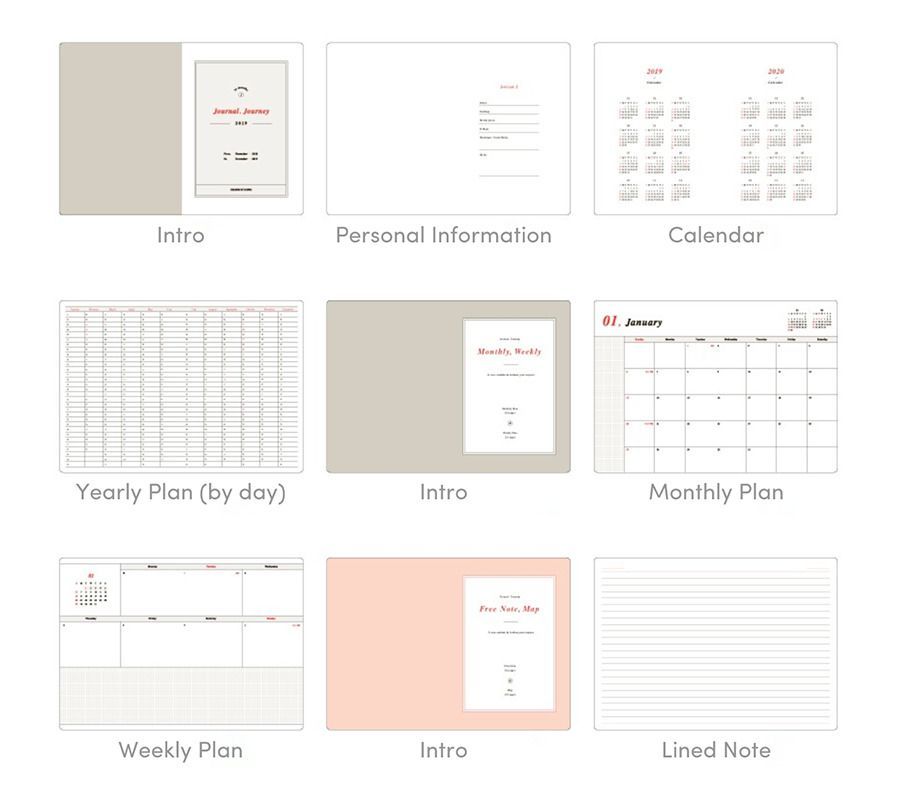 MochiThings: 2019 Journal J Planner