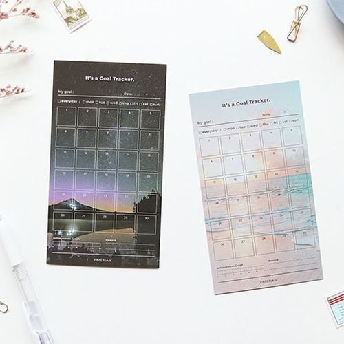 MochiThings: 30 Days Goal Tracking Sheets v2