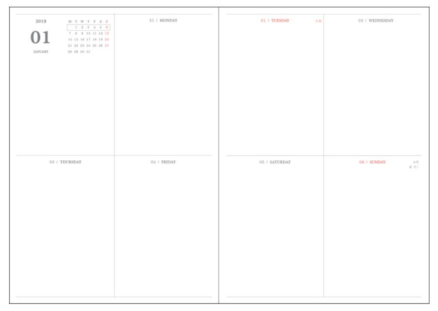 MochiThings: 2019 Mon Journal Weekly Planner