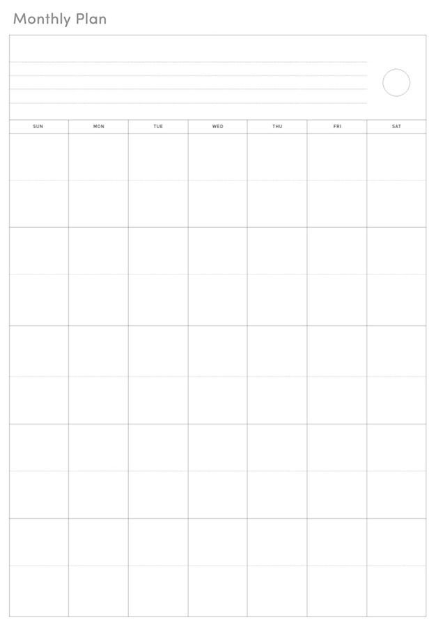 MochiThings: Animal Friends Slim Monthly Planner