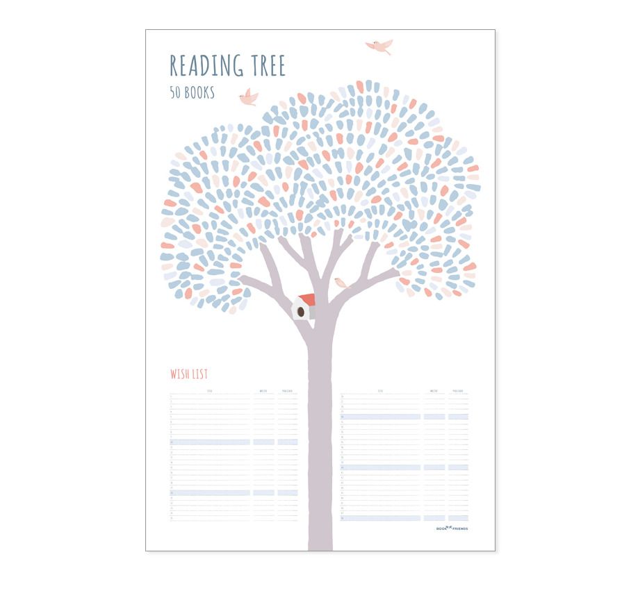 MochiThings: Large Reading Tree Goal Poster & Sticker Set