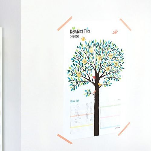 MochiThings: Large Reading Tree Goal Poster & Sticker Set