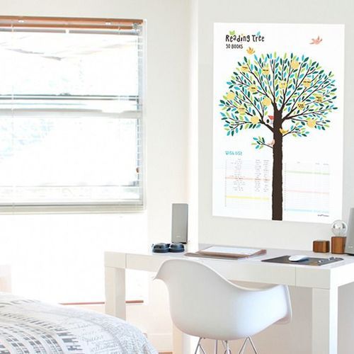 MochiThings: Large Reading Tree Goal Poster & Sticker Set
