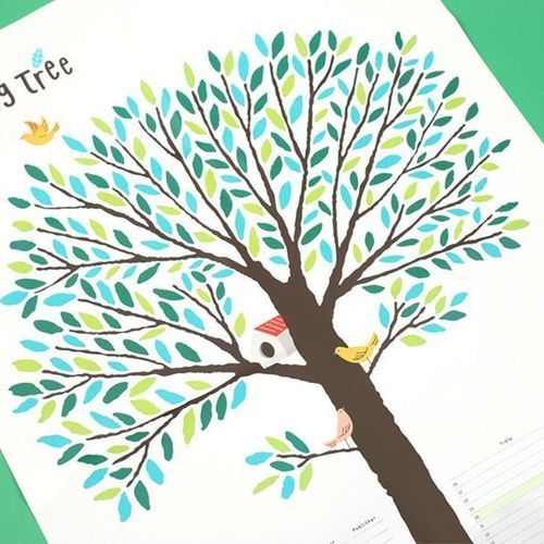 MochiThings: Large Reading Tree Goal Poster & Sticker Set