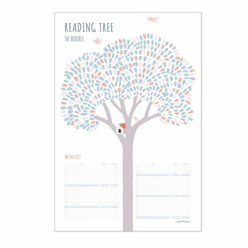 MochiThings: Large Reading Tree Goal Poster & Sticker Set