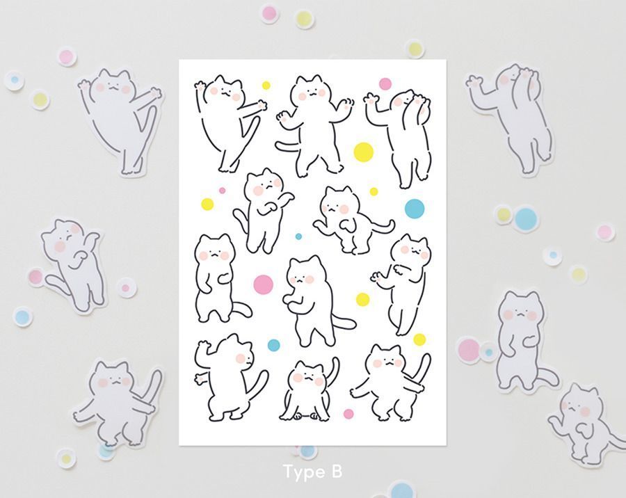 MochiThings: Cat Dance CYO Sticker Set