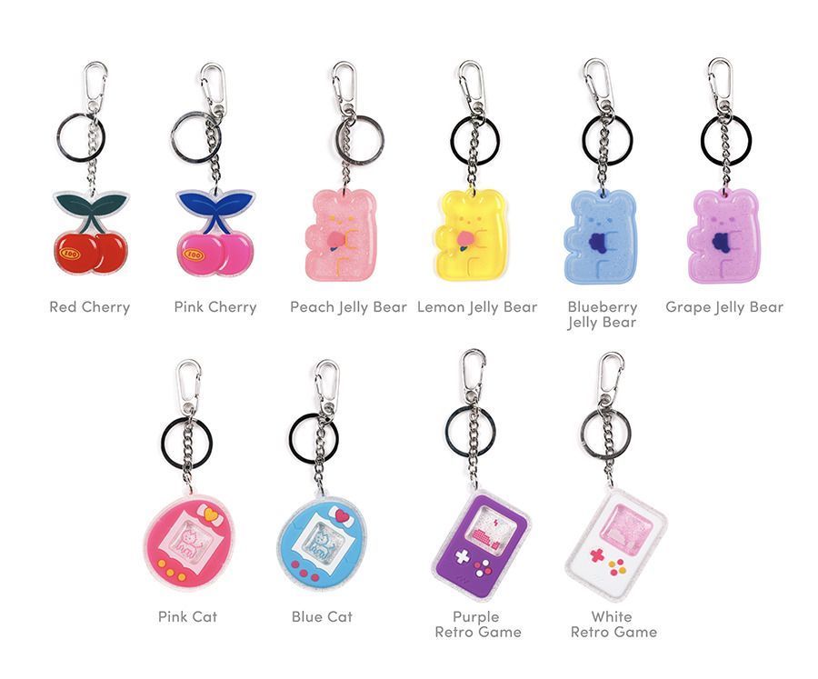 MochiThings: Retro Glitter Epoxy Key Ring