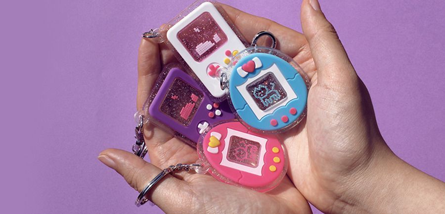 MochiThings: Retro Glitter Epoxy Key Ring