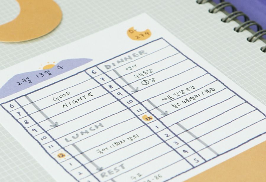 MochiThings: Two Way Timetable Sticky Note