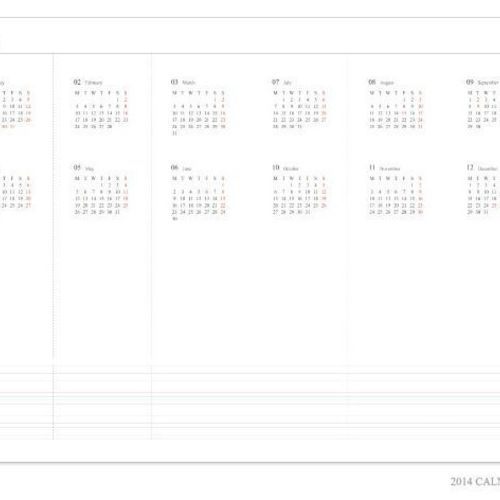 MochiThings: Large Basic Monthly Planner