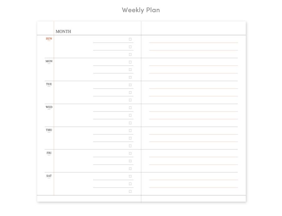 MochiThings: Official Slim Weekly Planner v3