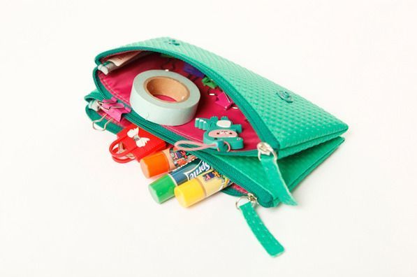 MochiThings: Small Colorful Block Button Pouch