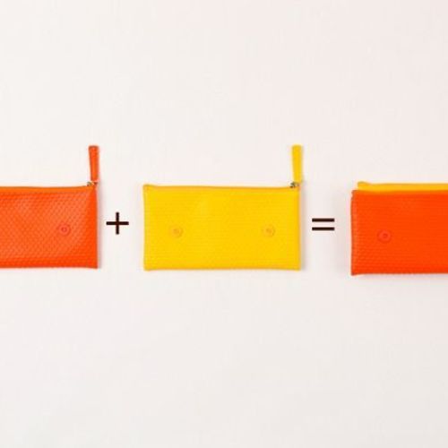 MochiThings: Small Colorful Block Button Pouch