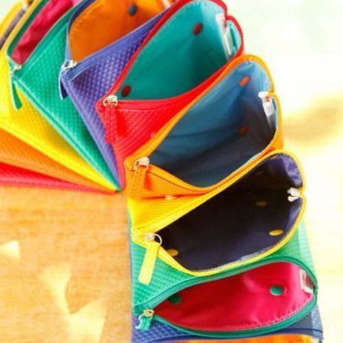 MochiThings: Medium Colorful Block Button Pouch