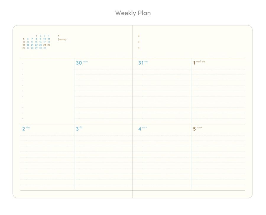 MochiThings: 2020 Slim & Wide Weekly Planner