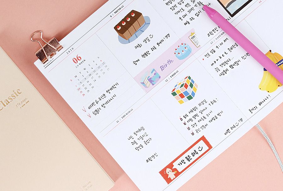 MochiThings: 2020 Classic Weekly Planner