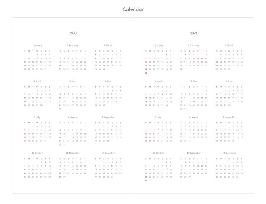 MochiThings: 2020 Object Daily Planner