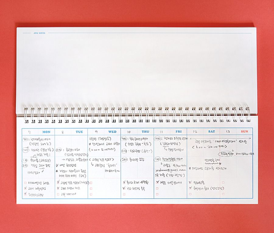 MochiThings: Neon Pop Desk Weekly Planner