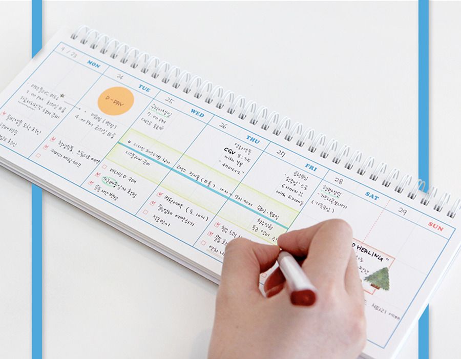 MochiThings: Neon Pop Desk Weekly Planner
