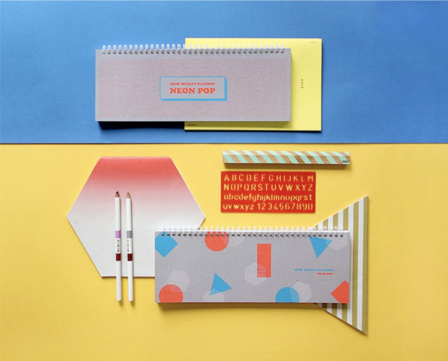 MochiThings: Neon Pop Desk Weekly Planner