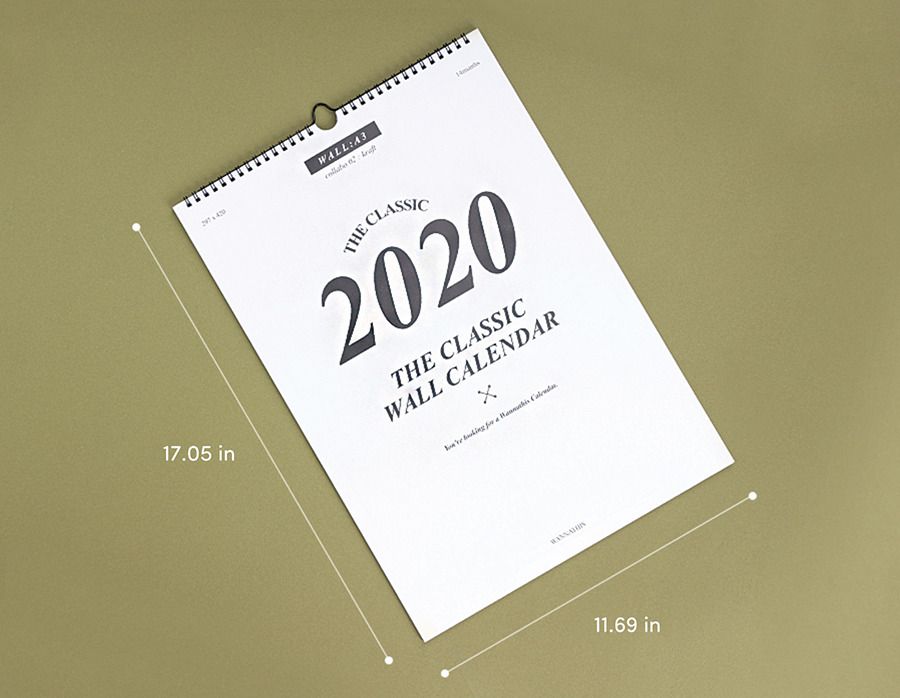 MochiThings: 2020 The Classic A3 Wall Calendar