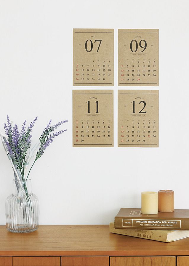 MochiThings: 2020 The Classic Calendar Sheets