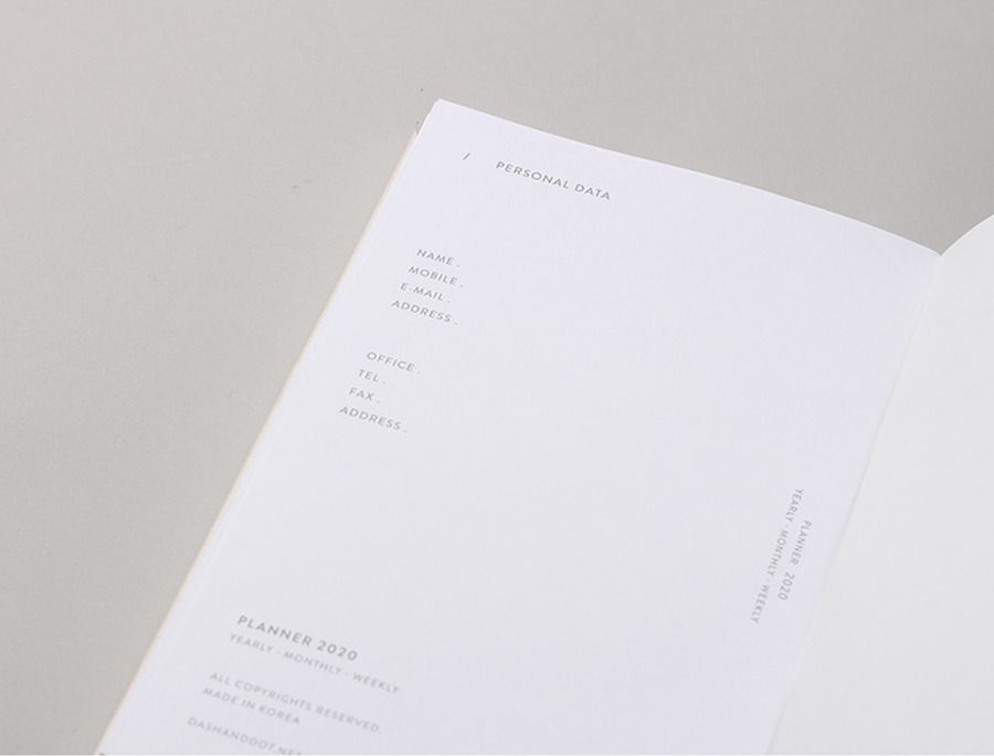 MochiThings: 2020 Small Handmade Weekly Planner