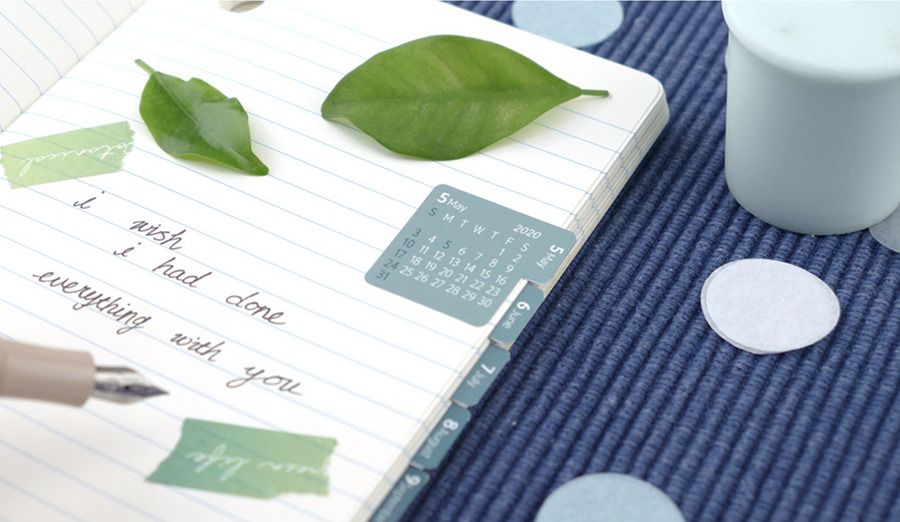 MochiThings: 2020 Colorful Calendar Index Sticker