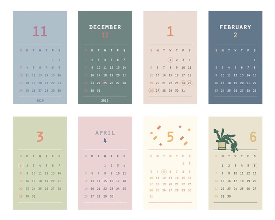 MochiThings: 2020 Your Record Card Calendar