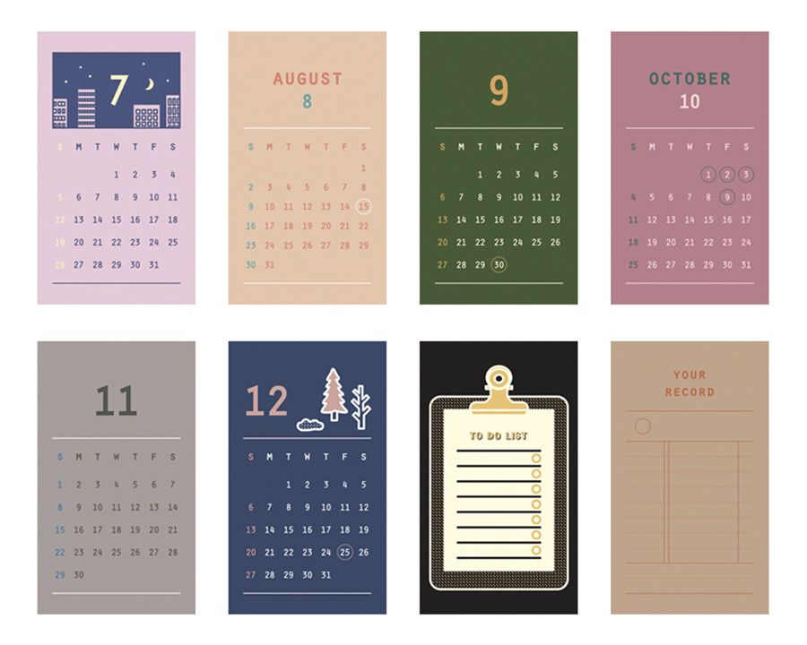MochiThings: 2020 Your Record Card Calendar